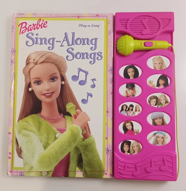 VINTAGE BARBIE PLAY-A-SONG Sing-Along Songs Book Hardcover Musical Rare ...