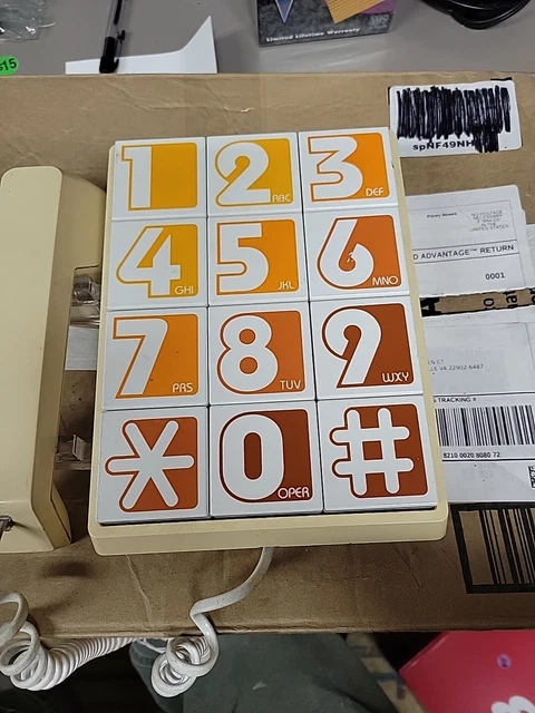 VINTAGE 1970S WESTERN Electric Large Giant Numbers Push Button ...