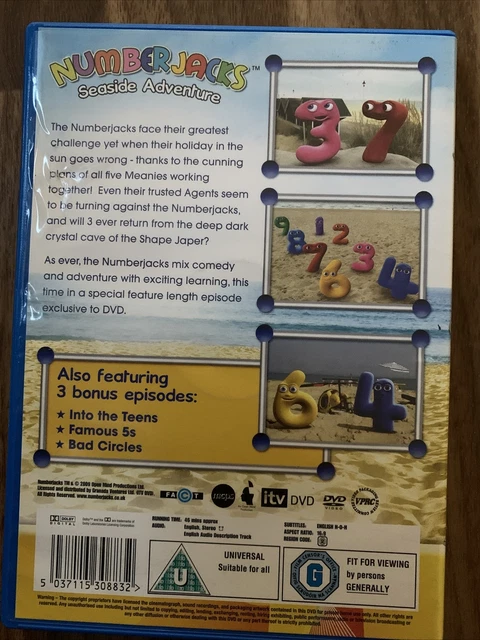 NUMBERJACKS SEASIDE ADVENTURE DVD Tested Works Perfect See Photos £9.99 ...