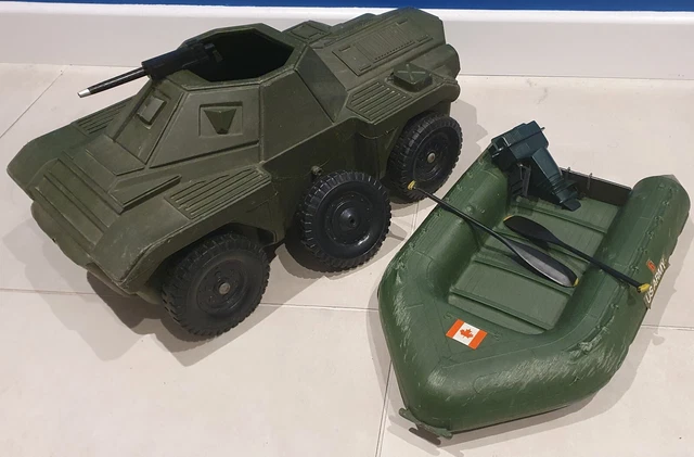 VINTAGE 1970S ACTION Man Assault Craft +Irwin Armoured Car Palitoy ...