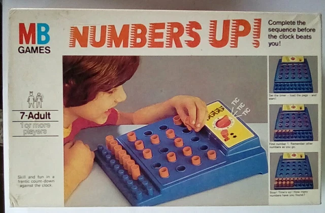 NUMBERS UP! VINTAGE 1977 Board Game M&B Milton Bradley M & B Numbers Up ...