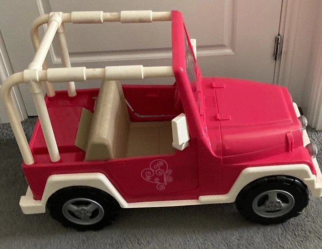 OUR GENERATION DOLLS jeep vehicle 4 x 4 dark pink £24.99 - PicClick UK
