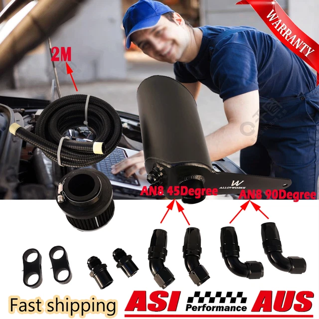ASI CATCH CAN BREATHER TANK For FORD FALCON BA BF FG FGX BARRA 4.0 XR6 ...