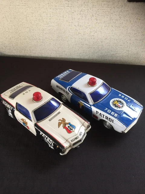 TINPLATE POLICE CARS Taiyo Police Cars Highway Patrol Japan £34.99 ...