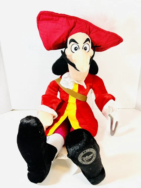 DISNEY STORE PETER Pan Captain Hook Stuffed Plush Toy Doll With Tag 21 ...