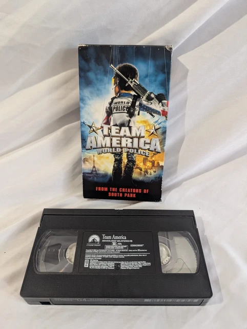 TEAM AMERICA WORLD Police VHS Tape Rare South Park Creators Puppets £7. ...