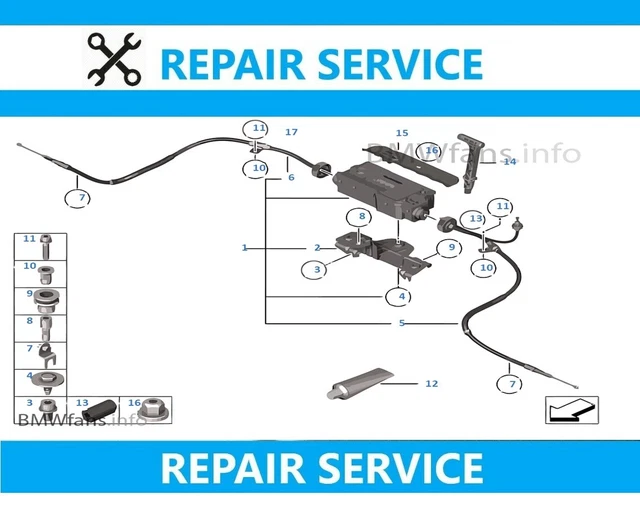 BMW 5 SERIES GT F07 Park Brake Module EPB hand brake Actuator REPAIR ...