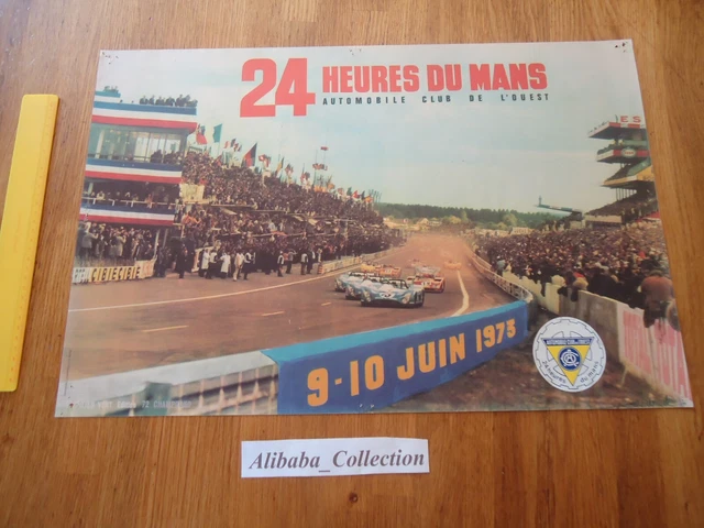 Poster Original 24 Heures Du Mans 1973 Affiche Aco Le 24h Eur 79