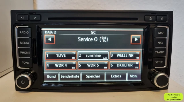 VW RNS 510 DAB Radio Original Volkswagen Autoradio Continental + Code 7E0035686A EUR 797,99 ...