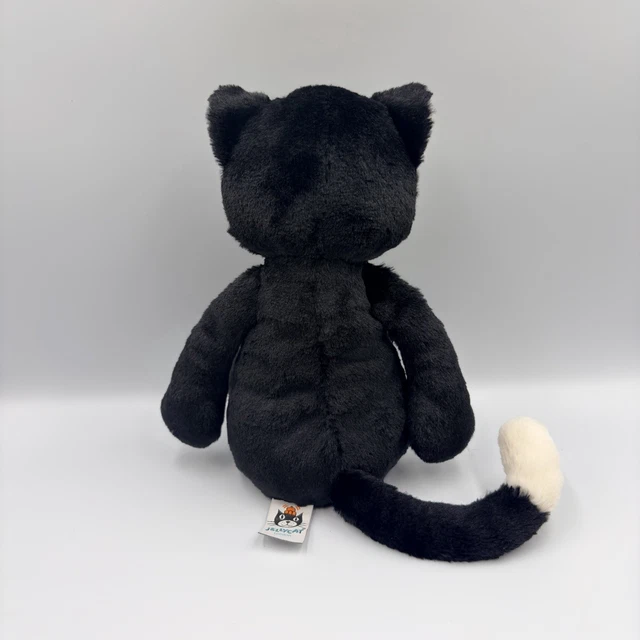 JELLYCAT MEDIUM BASHFUL Black Kitten Retired Rare Collectible Soft Toy ...
