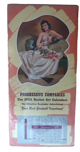 VINTAGE 1951 PINUP Girls Art Advertising Calendar Posters By Arthur ...