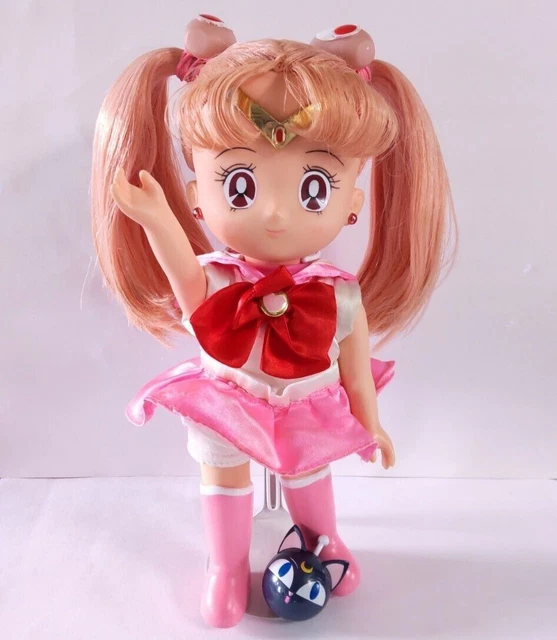 SAILOR MOON NAKAYOSHI Chibi Moon Big Doll Figure w/ Luna P Ball Case ...