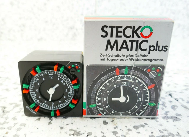 GRÄSSLIN STAZ W (220V/50Hz 16A 250V~ 2W) STECKOMATICplus ZEITSCHALTUHR ...