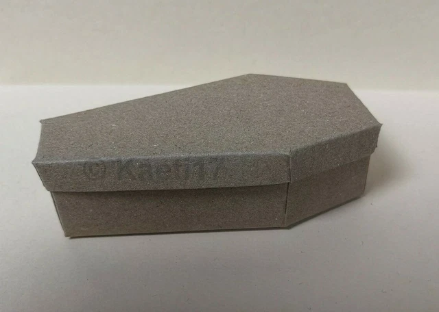 KRAFTCARD COFFIN BOX die cut card kit party favor Halloween Tim Holtz ...