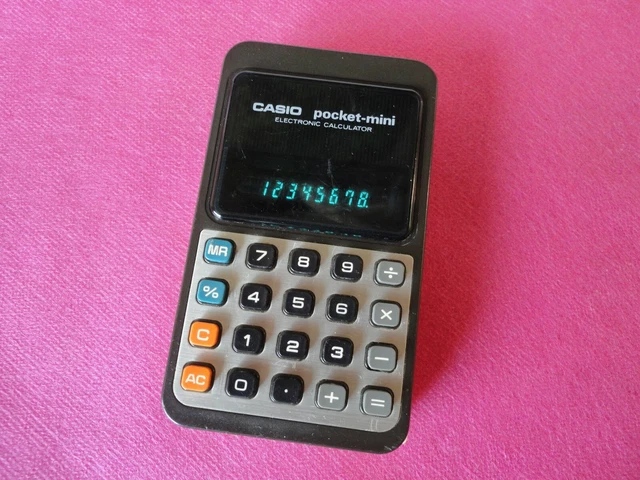CALCULATRICE CASIO POCKET-MINI P-811 8 chiffres ~ VINTAGE ~ 1976-1978 ...