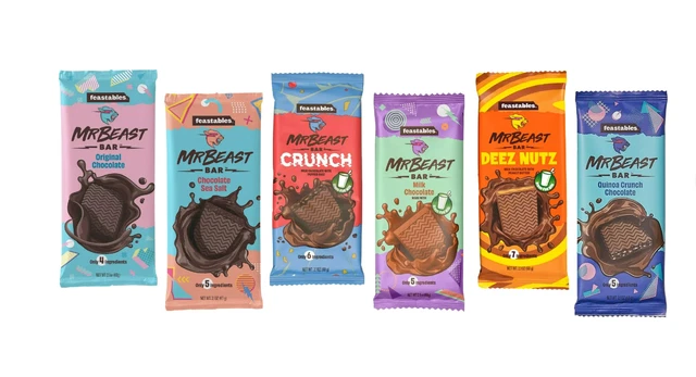 FEASTABLES MR BEAST Chocolate Bars 6 Pack! 1 Bar Each Flavor! TRY THEM ...