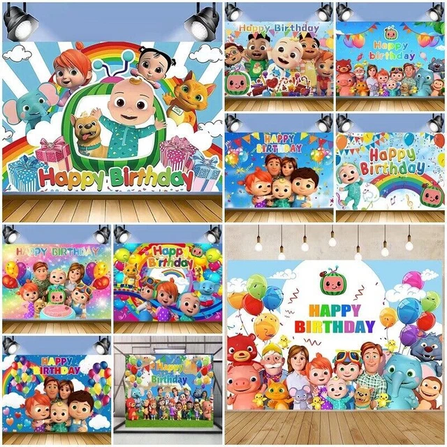COCOMELON JJ FAMILY Birthday Party Photography Background Backdrop ...