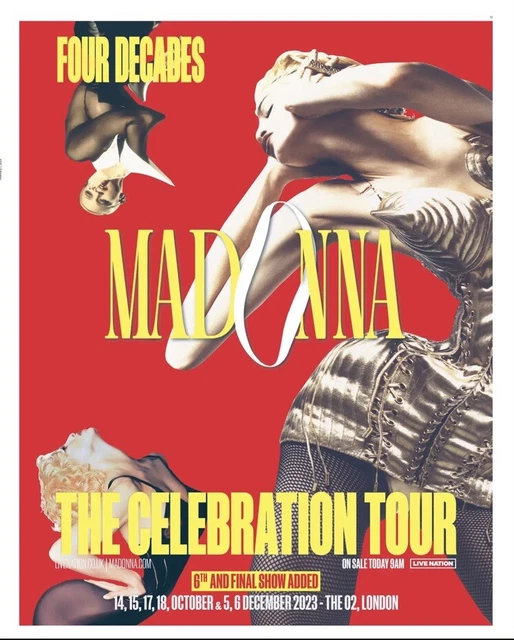 MADONNA THE CELEBRATION Tour 2023 Newspaper Advert Poster Promo Ad Full ...
