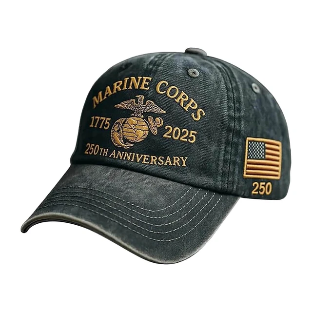 USMC 250TH ANNIVERSARY Navy Hat Marine Corps 1775-2025 Patriotic Baseball Cap EUR 22,84 ...