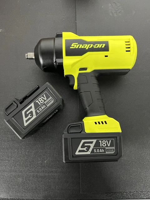 SNAP-ON HI-VIZ 1/2” Drive 18V MonsterLithium Cordless Impact Kit ...