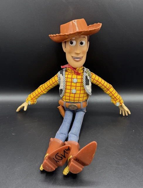 DISNEY-PIXAR TOY STORY Pull String 16” Talking Woody Tested VGC Disney ...