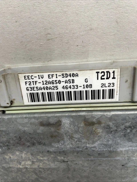 1992 FORD F150 Bronco Engine Computer ECM PCM ECU 4.9L F2TF-12A650-ASB ...