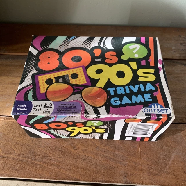 80'S 90'S TRIVIA Game Retro Pop Culture Cards Family Music TV Sports ...
