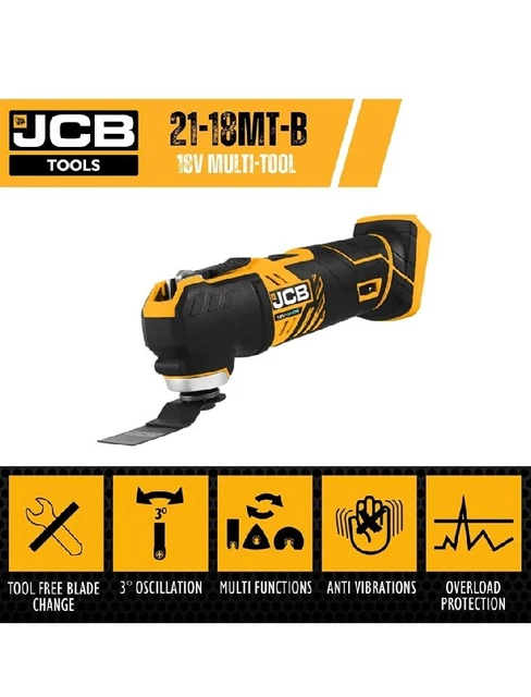 JCB 18V CORDLESS Multi-Tool CORPO SOLO 21-18MT-B Plus Accessori 3 anni ...