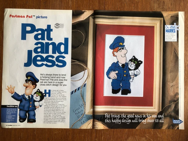 POSTMAN PAT CROSS Stitch Chart **from a magazine** £1.50 - PicClick UK