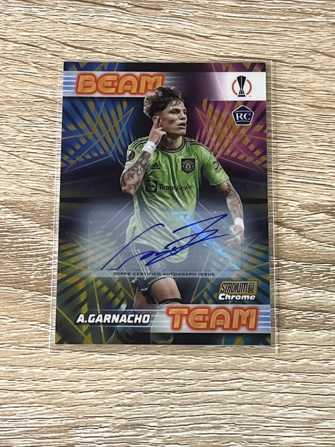 RC ALEJANDRO GARNACHO /50 Beam Team Case Hit Topps Stadium Club Chrome ...