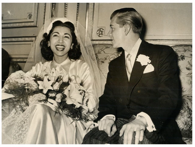 LA PRINCESSE FATIMAH, soeur du shah de Perse, épouse Vincent Lee ...