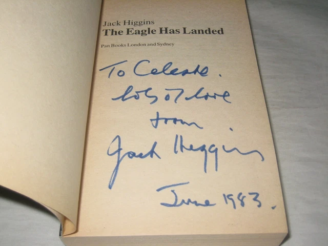 JACK HIGGINS SCARCE SIGNED BY AUTHOR The Eagle has Landed (UK PB ...