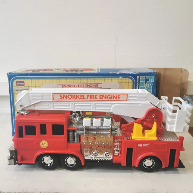 RARE VINTAGE - Maxwell Battery Operated FIRE ENGINE SNORKEL ENGINE ...