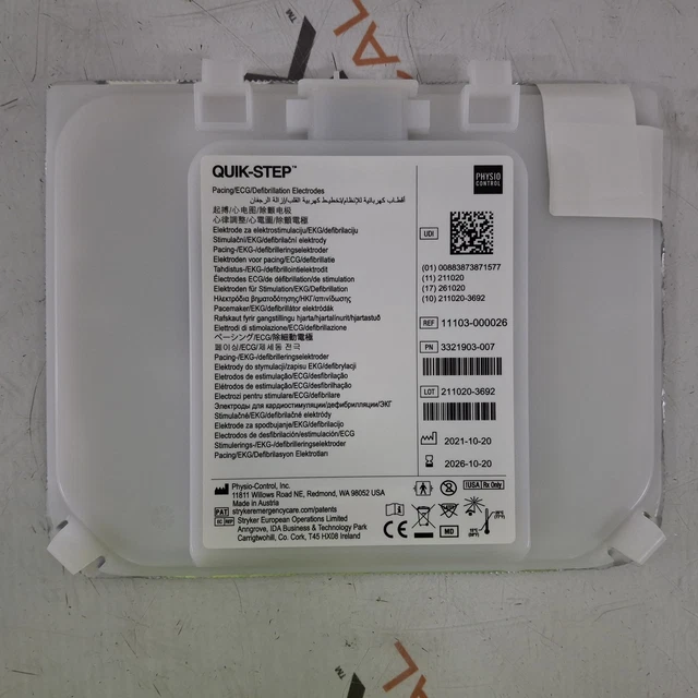 PHYSIO-CONTROL QUIK-STEP PACING/ECG/DEFIBRILLATION Electrodes $32.17 ...