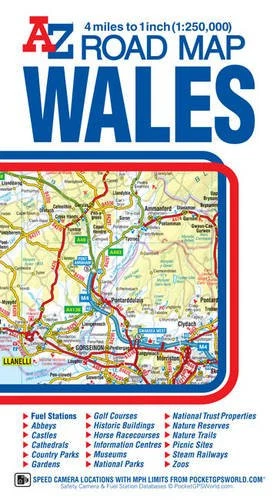 WALES ROAD MAP (A-Z Road Map), Geographers' A-Z Map Com £6.49 - PicClick UK