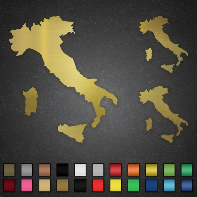 3X ITALY MAP Sticker Outline Map Italia Map Sticker Set Car Wall £5.23 ...