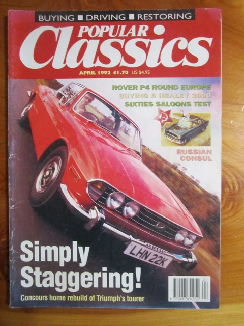 MAGAZINE POPULAR CLASSICS April 1992 Vol 3. No. 8 Great ** Must See ...