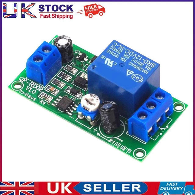 NE555 TIME DELAY Relay Module Timer Relay Switch Board 12V DC 0-60s ...