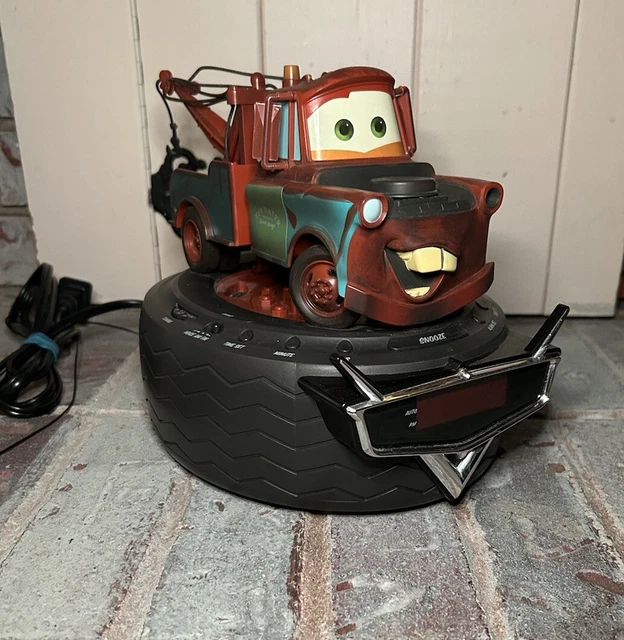 DISNEY PIXAR CARS Tow Mater Truck Radio Talking Alarm Clock Tested And ...