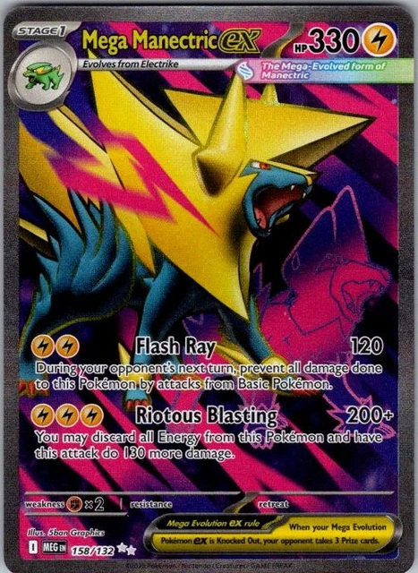 MEGA MANECTRIC EX Ultra Rare ME01: Mega Evolution 158/132 NM £5.46 ...