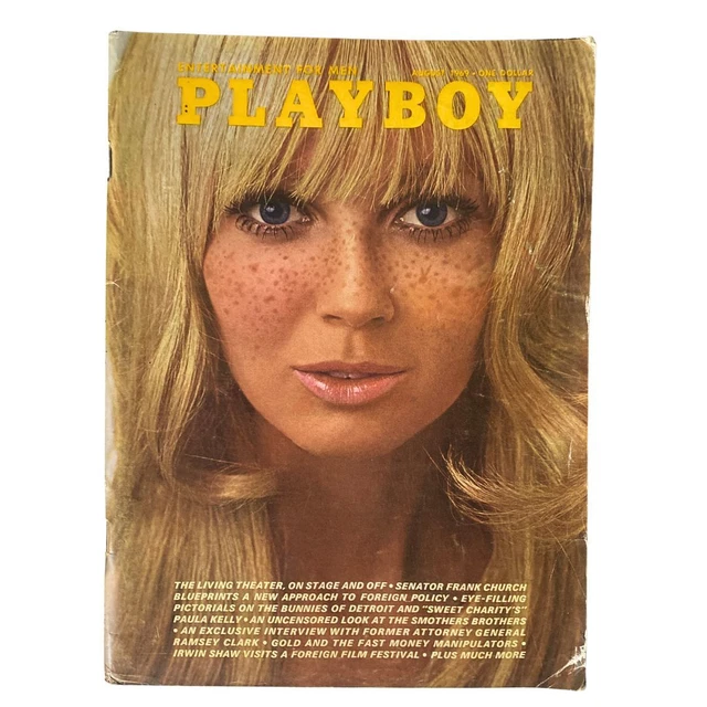 VTG PLAYBOY MAGAZINE August 1969 Miss Debbie Hooper w Centerfold No ...
