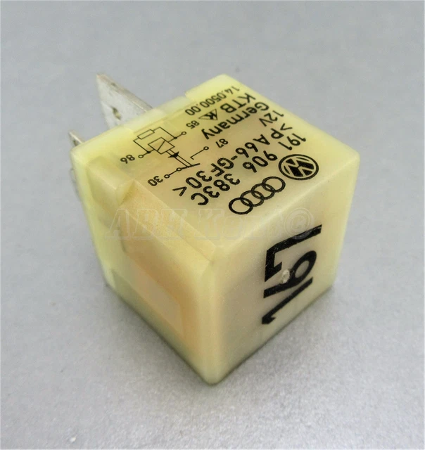 114-AUDI VW FORD 4-Pin Cream (No:167) Fuel Pump Relay 191906383C KTB ...