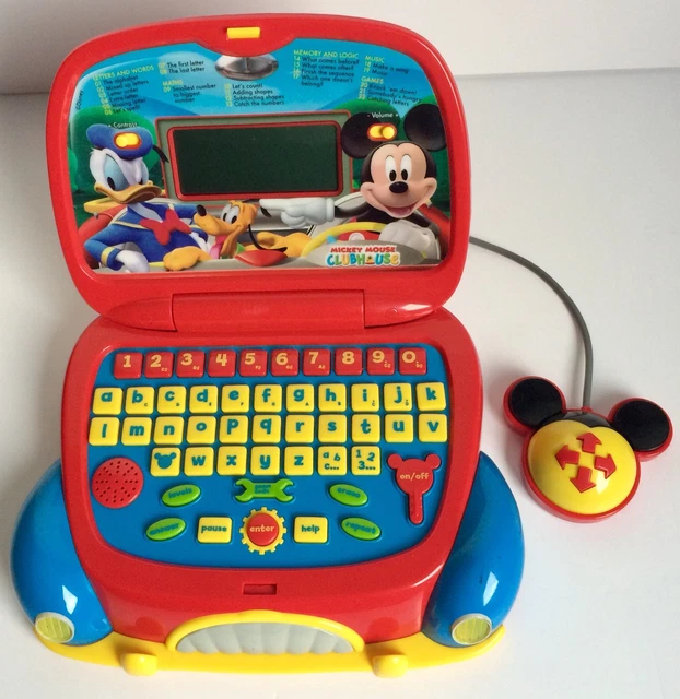 DISNEY MICKEY MOUSE Clubhouse Kids Laptop Learning Computer Toy Game ...