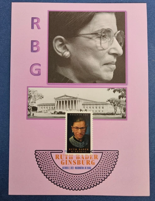 SUPREME COURT LAWYER Judge Ruth Bader Ginsburg RBG Maxi Card First Day ...