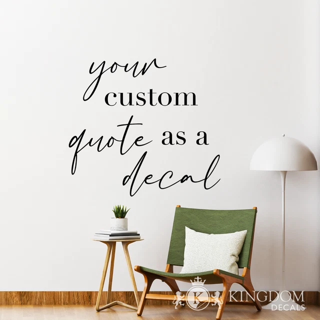 CUSTOM TEXT QUOTE Wall Decal | Personalized Inspirational Quote Vinyl ...