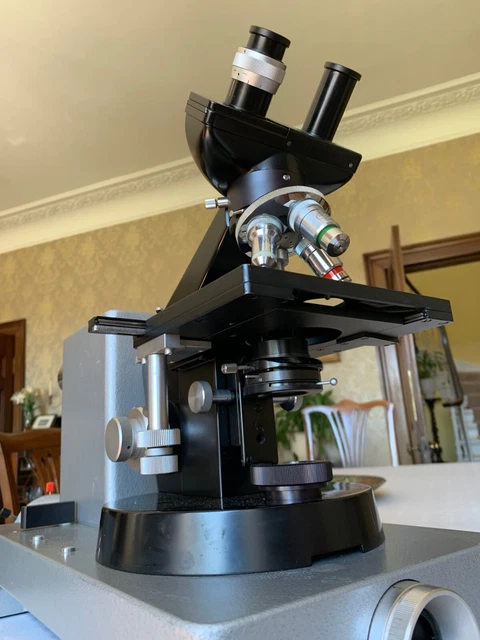 VINTAGE WILD HEERBRUGG M12 Model Binocular Microscope & Base ...