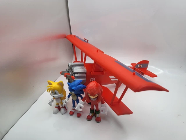 SONIC THE HEDGEHOG Movie The Tornado Plane & Mini Figures Sonic & Tails ...