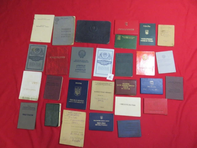 SOVIET ERA COMMUNISM set of various documents of the USSR originals 28 ...