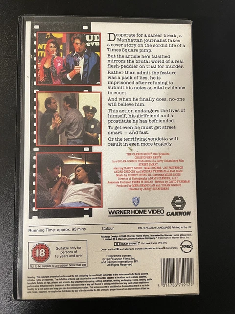 STREET SMART (VHS) 1987 Big Box, Christopher Reeve, Morgan Freeman Rare ...