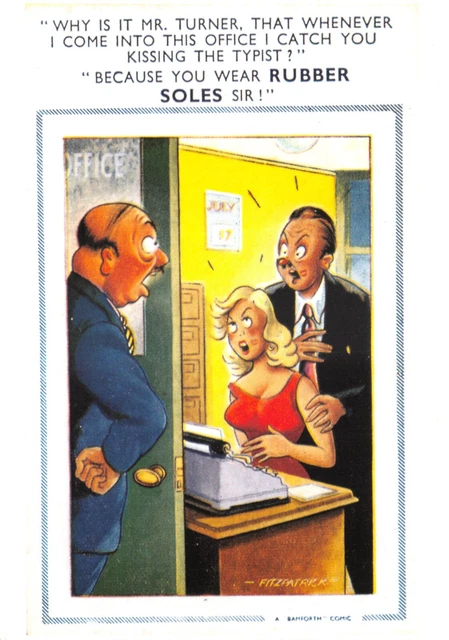 BAMFORTH COMIC Postcard Used Office Large Size Very Good Mint £3.50 ...